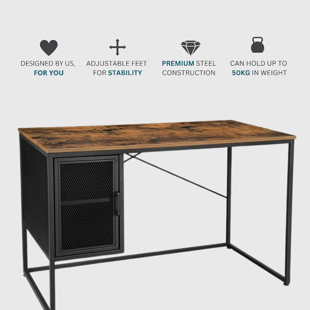 Industrial Style Computer Workstation Industrial Style 2 Drawer Desk