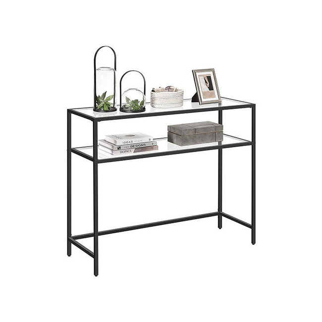 2 Tier Modern Black Console Table – The Urban Mill