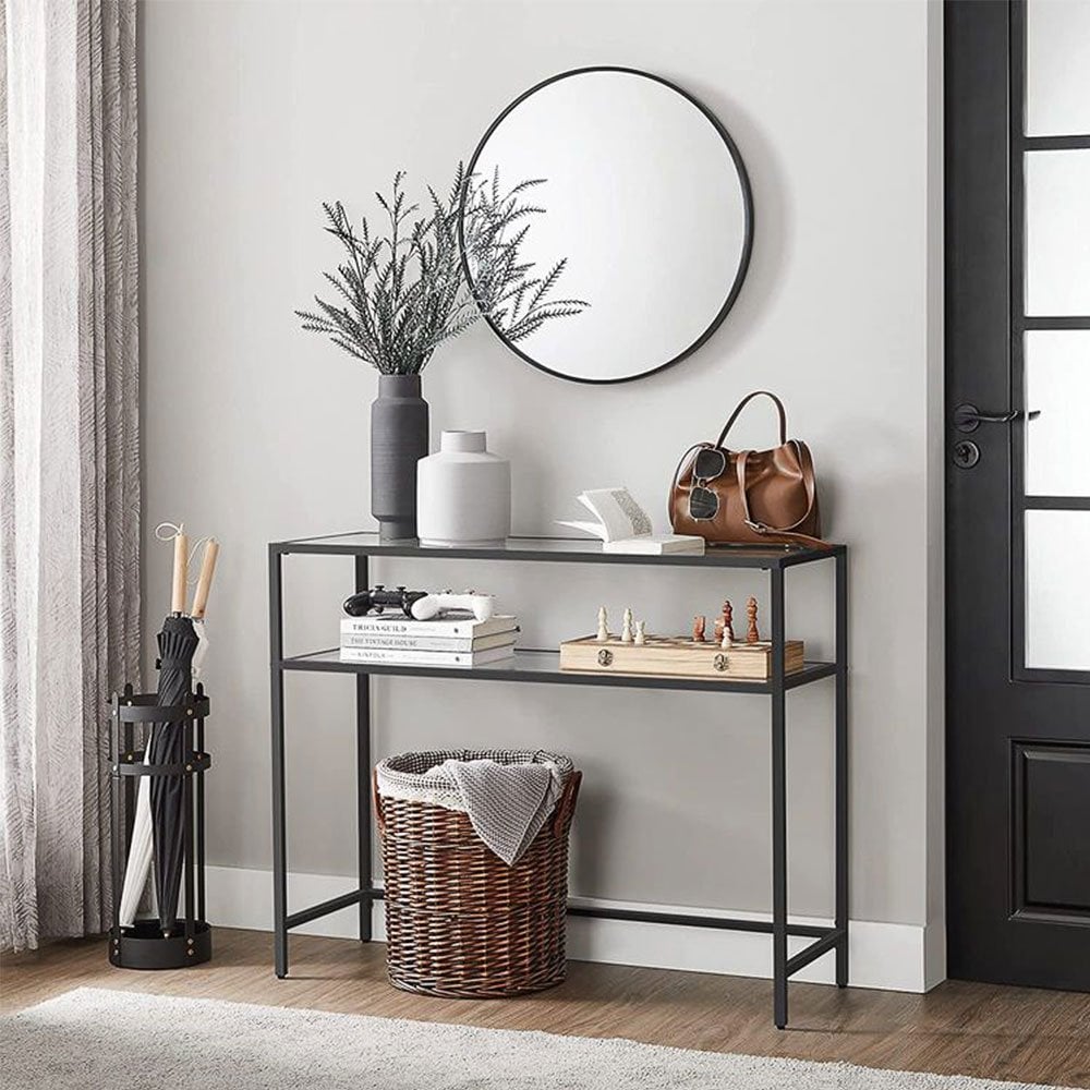 2 Tier Modern Black Console Table – The Urban Mill