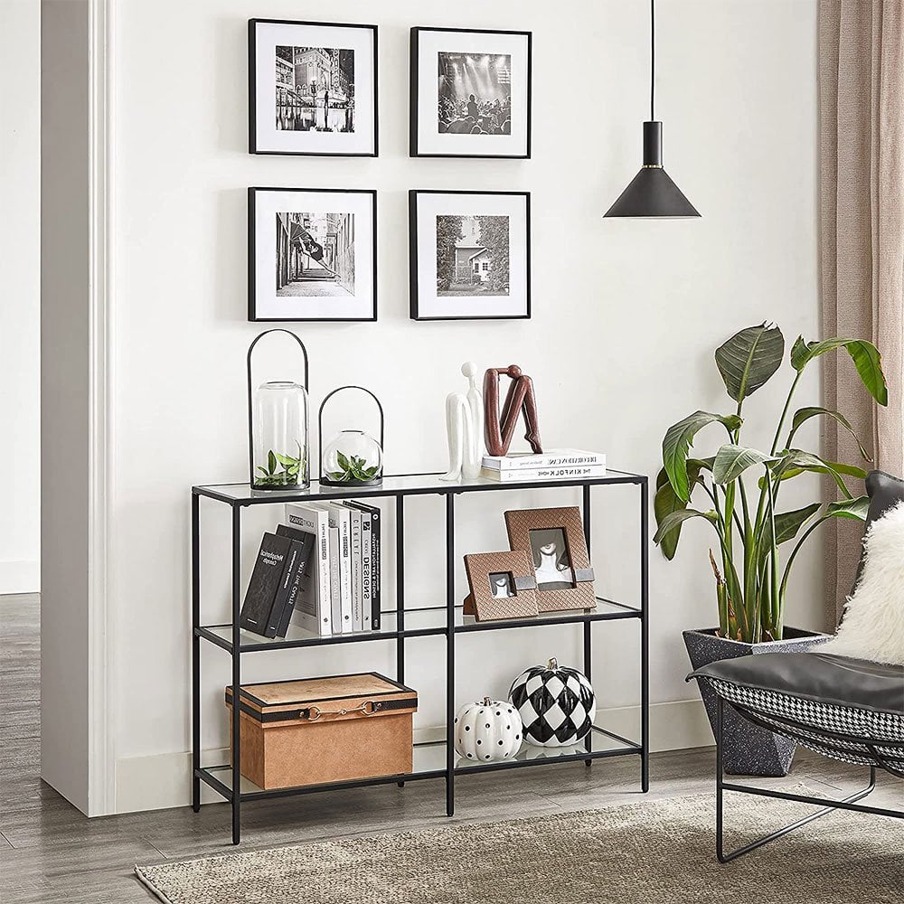 3 Tier Modern Black Console Table – The Urban Mill